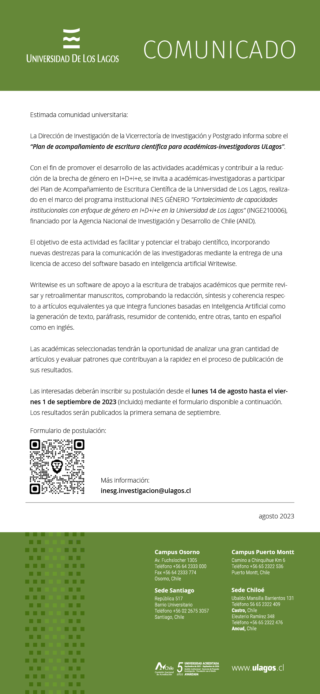 Universidad de Los Lagos Universidad de Los Lagos